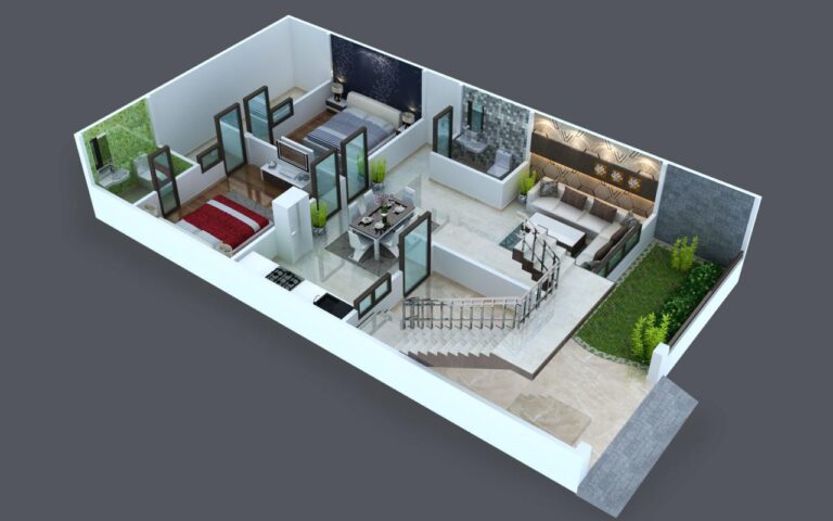 Inspirational Duplex House Plan 3D References - House Floor Plans