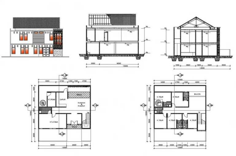 Inspiring House Plans Elevation Section References - House Floor Plans