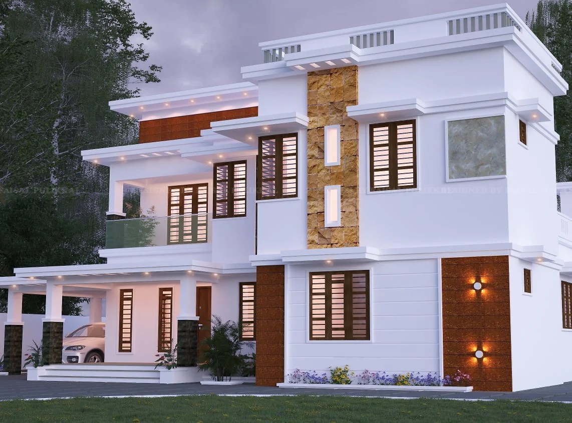 Amazing Two Storey House Design With Rooftop 2023 - House Floor Plans