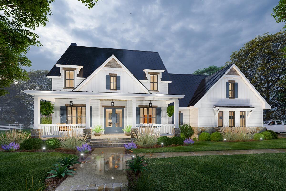 Stunning Two Story Modern Farmhouse Plans Ideas - House Floor Plans