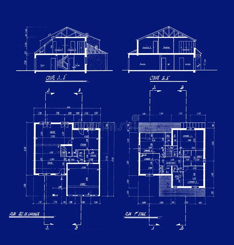 Image Of Residential Construction Blueprints References - House Floor Plans