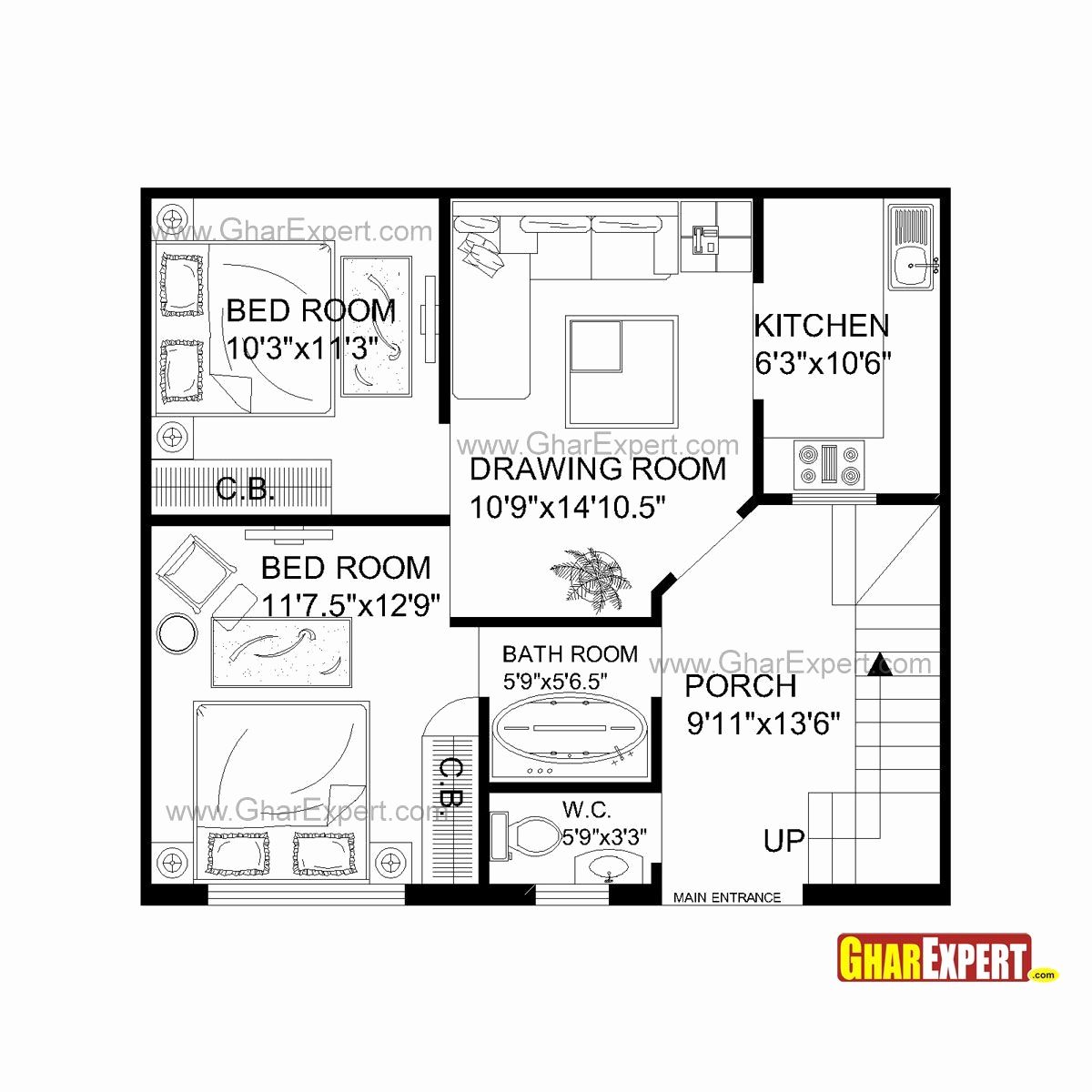 Perfect 15 Feet By 30 Feet House Map Ideas - House Floor Plans