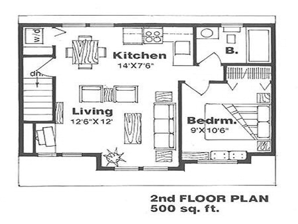 Wonderful 500 Square Feet House Design Ideas - House Floor Plans